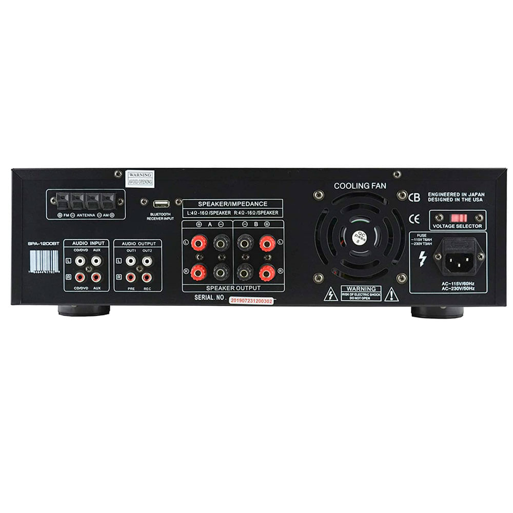 Amplificador SPA-1200BT StudioZ | AM-FM - EckoHogar
